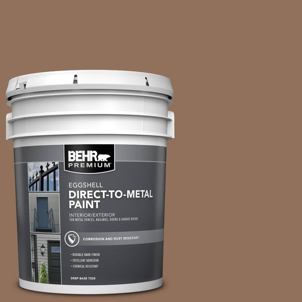 BEHR PREMIUM 5 gal. #N240-6 Wild Mustang Eggshell Direct to Metal ...