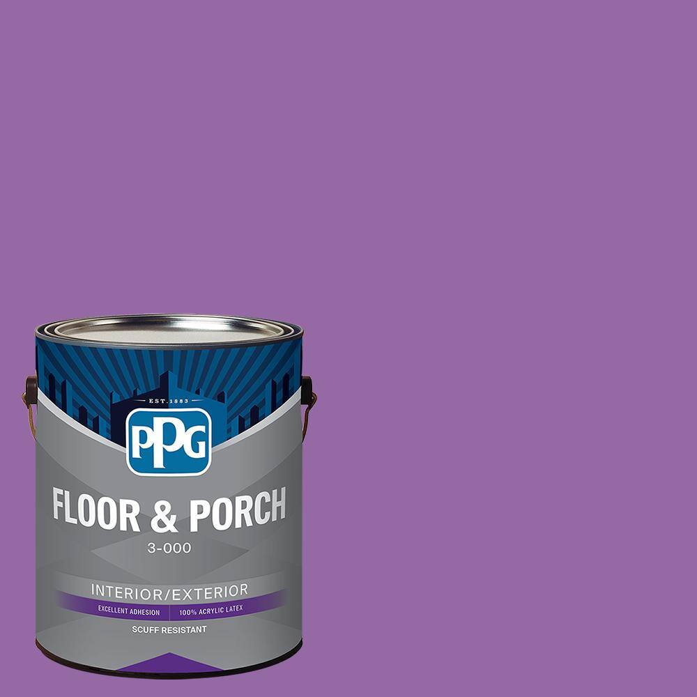 PPG 1 gal. PPG1249-6 Grape Popsicle Satin Interior/Exterior Floor and ...