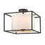 Golden Lighting Manhattan 7.625 in. 2-Light Matte Black Flush Mount ...