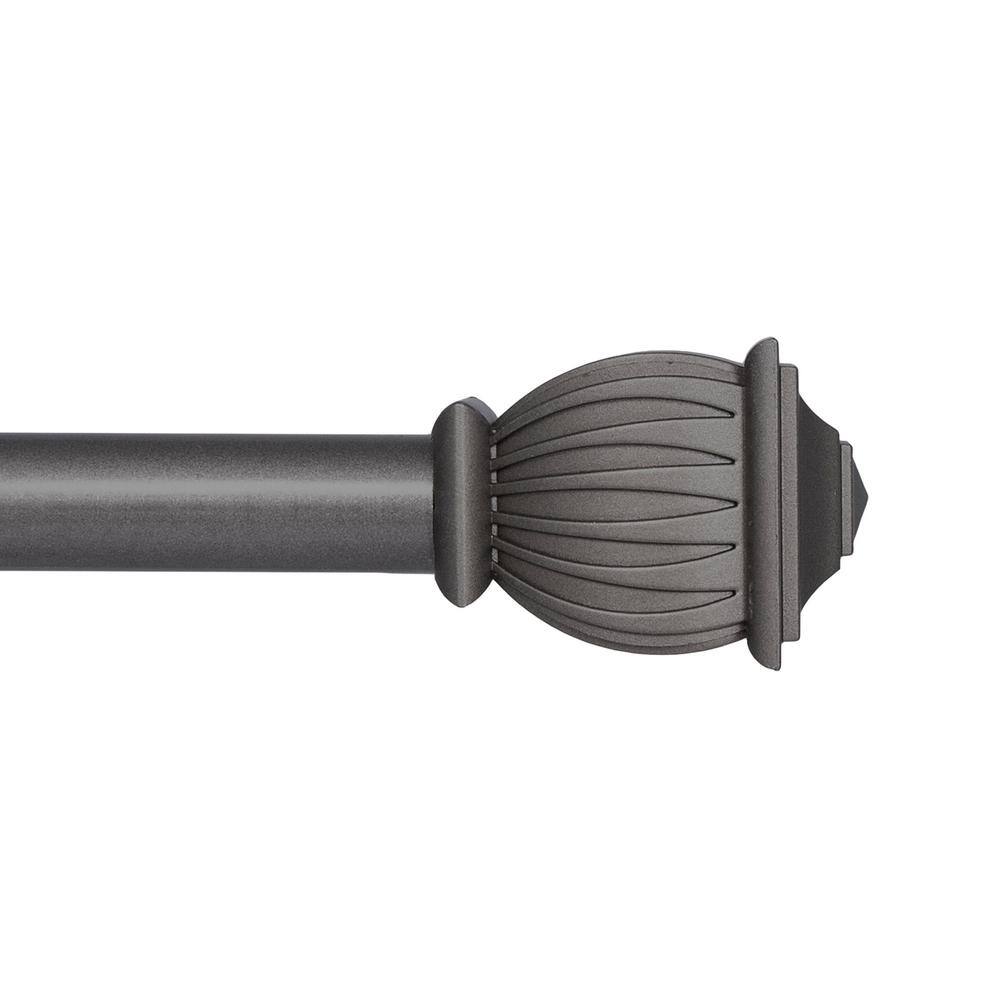 Kenney Benji 48 in. - 86 in. Adjustable Single Curtain Rod 5/8 in ...
