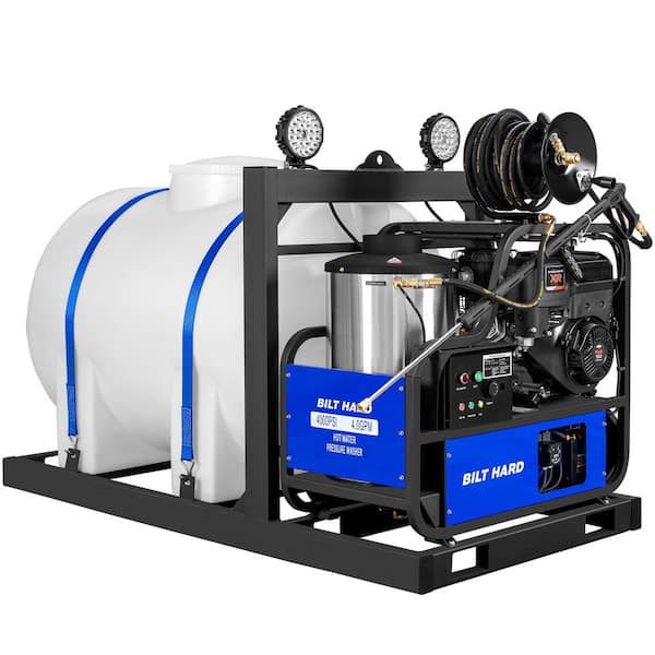 BILT HARD 4000 PSI 4 GPM 13.5 HP Hot Water Gas Pressure Washer with E ...