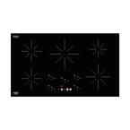 Ancona Chef 36 in. Glass-Ceramic Induction Cooktop in Black with 5 ...