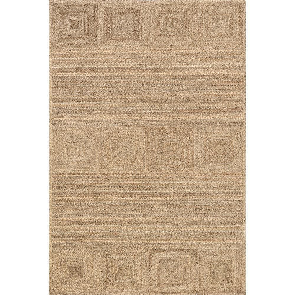 RUGS USA Lauren Liess Natural Boxwood Jute Natural Doormat 3 ft. x 5 ft ...