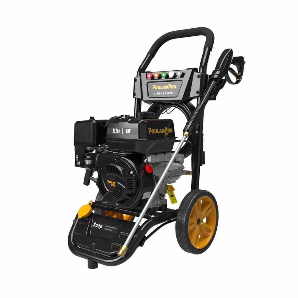 Poulan PRO 3100 PSI 2.5 GPM Cold Water Gas Pressure Washer with 212cc ...