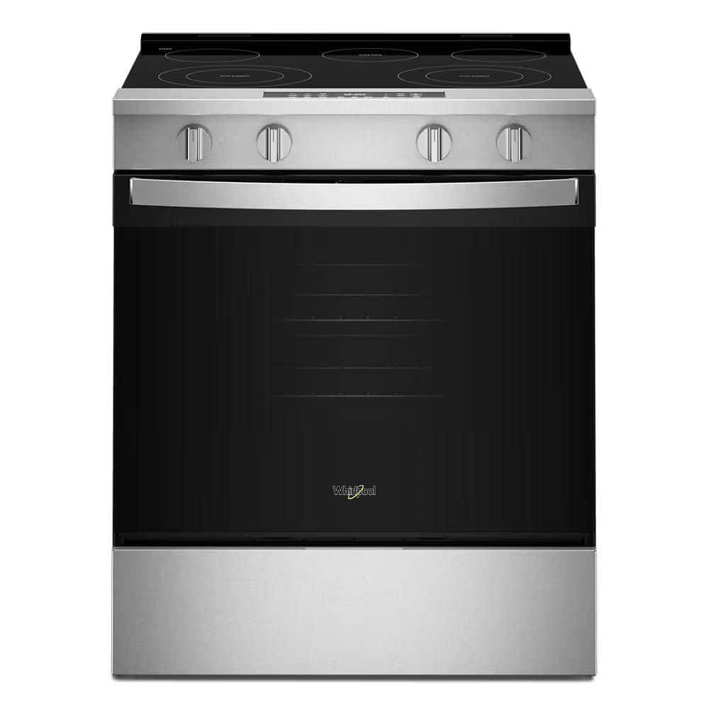 Whirlpool 30 in. 5 Element Slide-In Electric Range in Stainless Steel ...