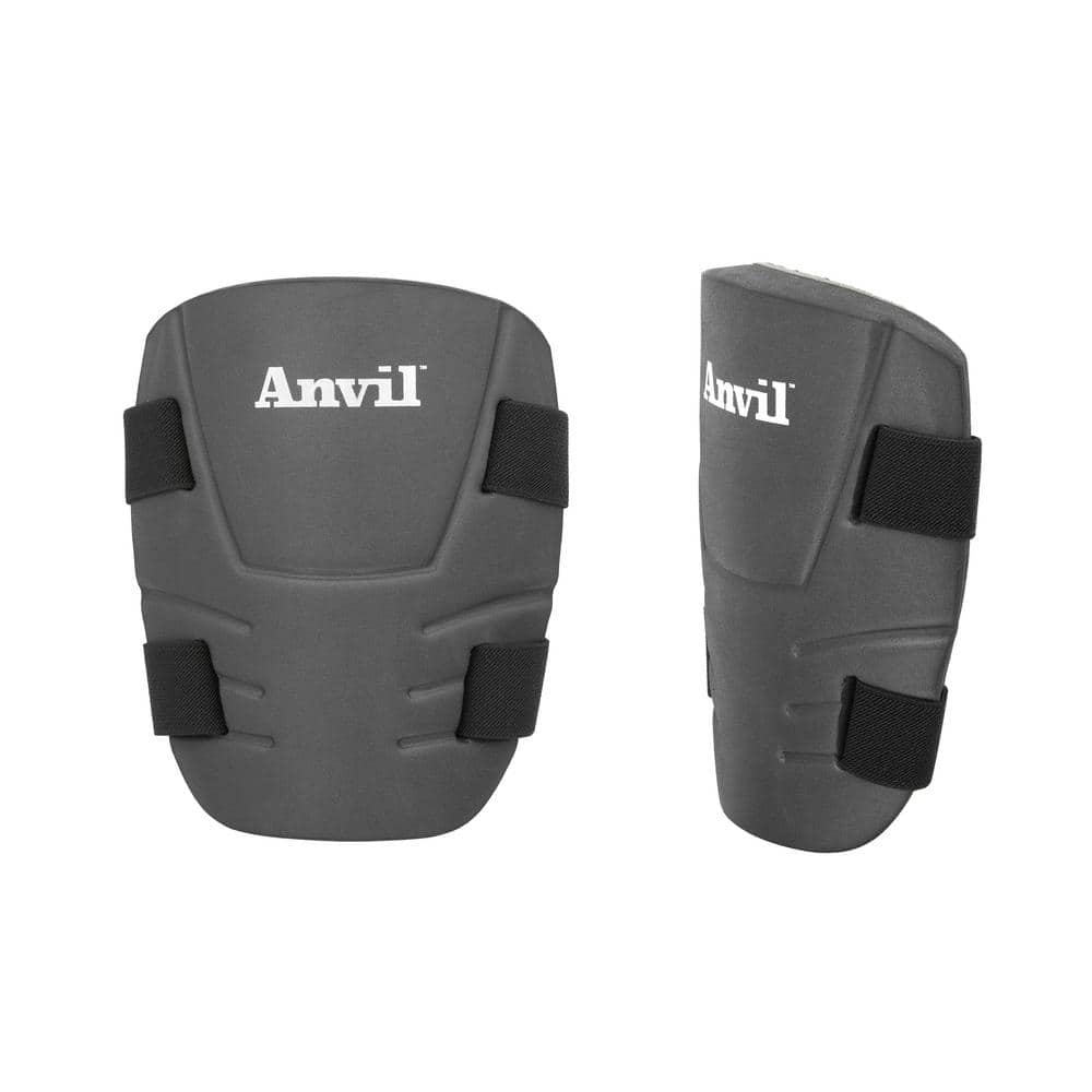 Anvil Black EVA Foam Memory Foam Soft Cap Knee Pads with Velcro Closure ...