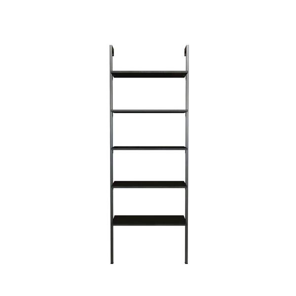 cadeninc 23.6 in. Black 5-Tier Wall Mounted Metal Frame Storage Rack ...