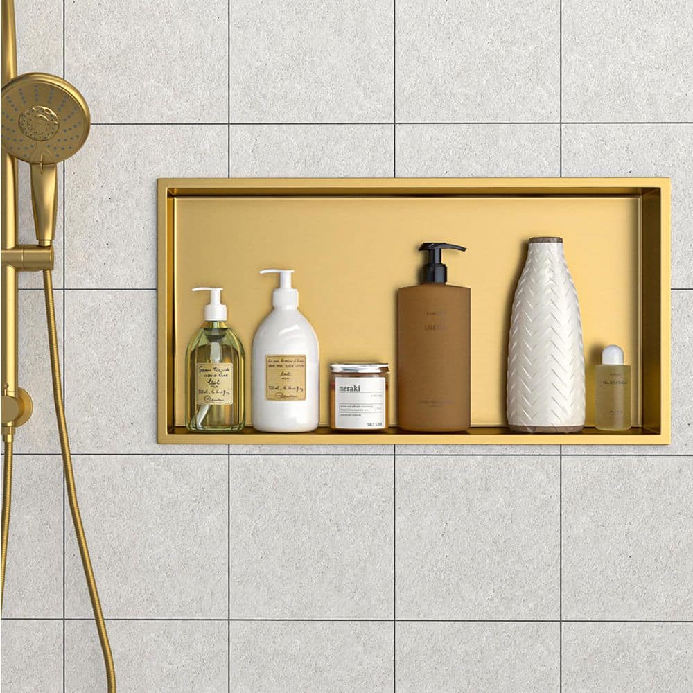 Coporesell 25 in. W x 13 in. H x 4 in. D Shower Niche Set of 1-Pieces ...