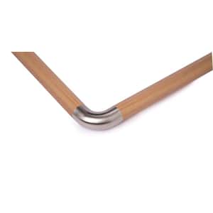 IAM Design Wood Inox Stainless Steel Rounded 90-Degree Handrail ...