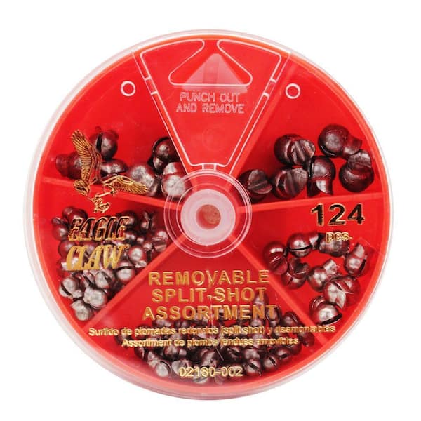 Eagle Claw Removable Split-Shot Assortment (124-Piece) 02180H-002 - The ...