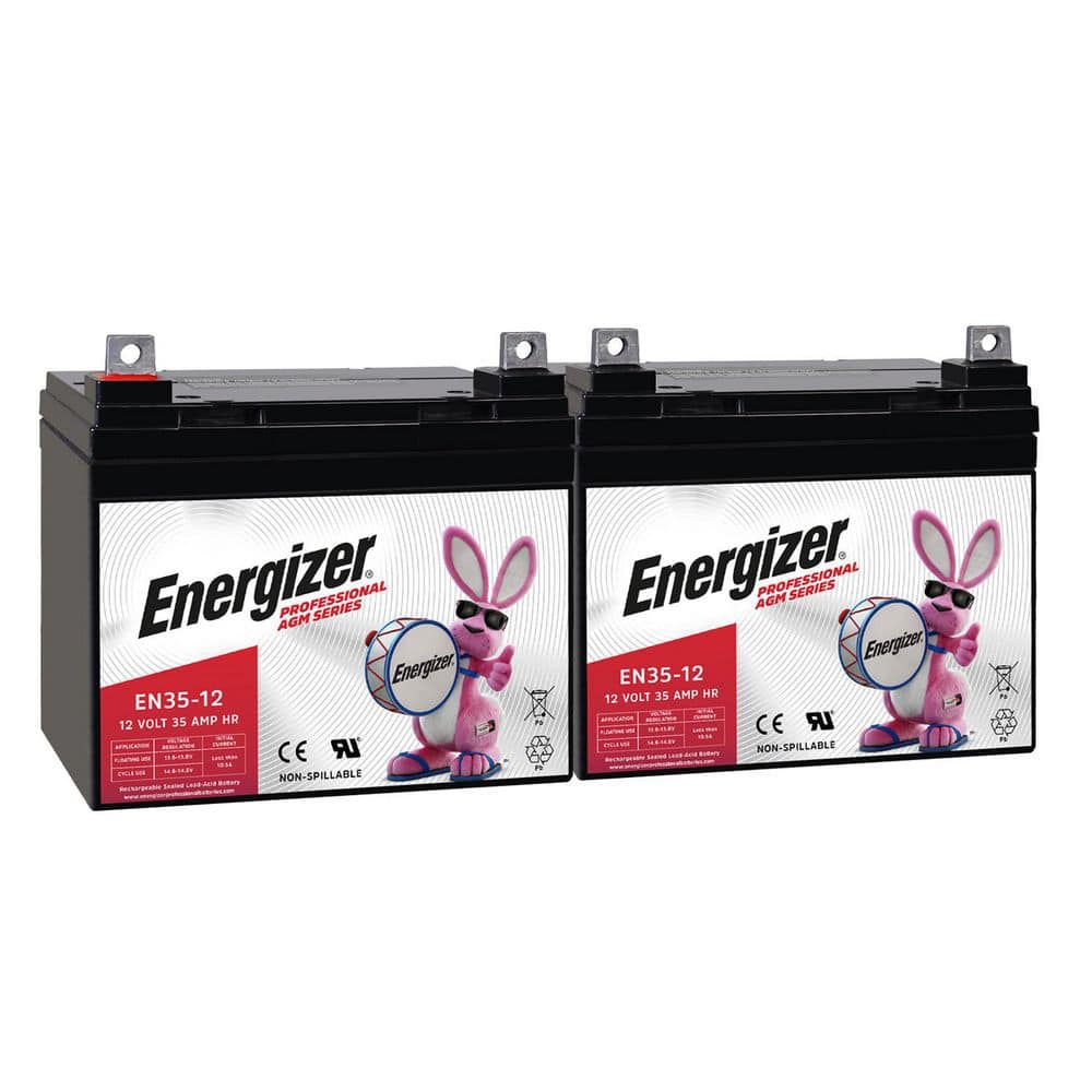 Energizer 12 Volt 35 Amp Hr, Long Lasting SLA AGM Rechargeable Battery ...