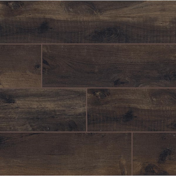 MSI Country River Bark 6 in. x 36 in. Matte Porcelain Floor and Wall ...