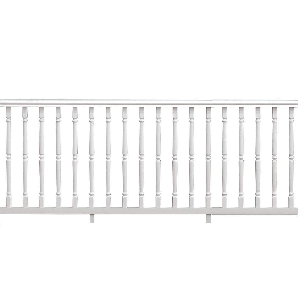 Veranda Williamsburg 8 ft. x 36 in. White PolyComposite Rail Kit ...