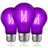 LUXRITE 60-Watt Equivalent A19 Edison LED Purple Light Bulb, 4.5W ...
