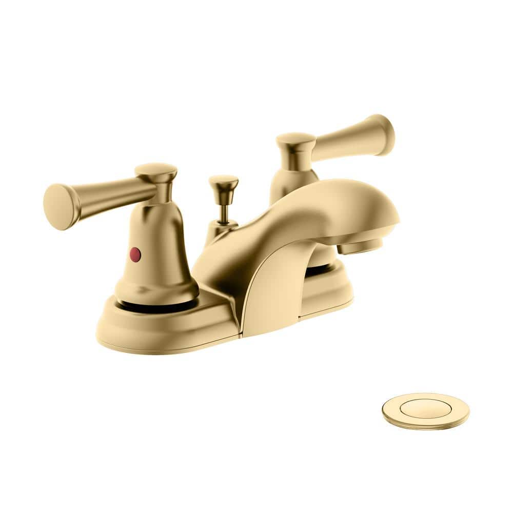 Glacier Bay Lisbon 4 in. Centerset 2-Handle Bathroom Faucet in Matte ...