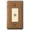 AMERELLE Contemporary 1 Gang Coax Wood Wall Plate - Medium Oak 901CX ...