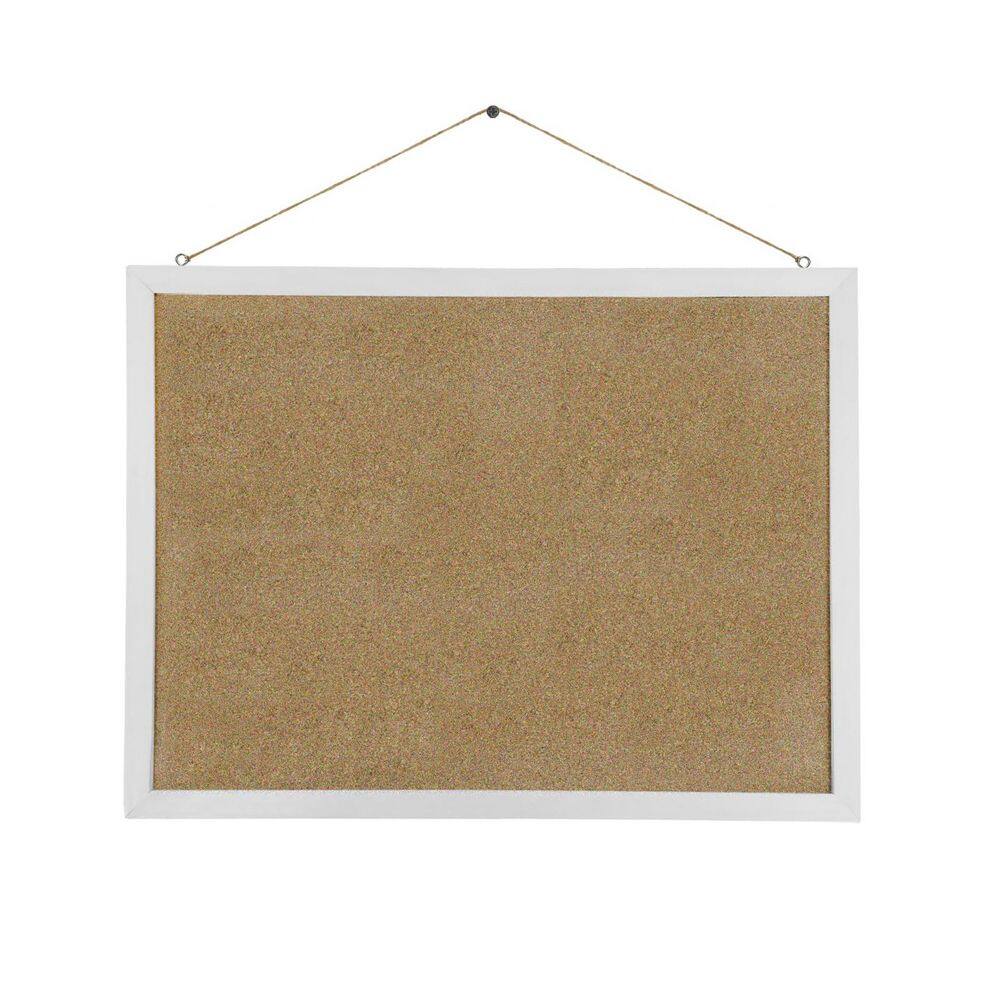 Rectangle Cork Bulletin Board 15.7x12 Inches White Oak Wood Frame with ...