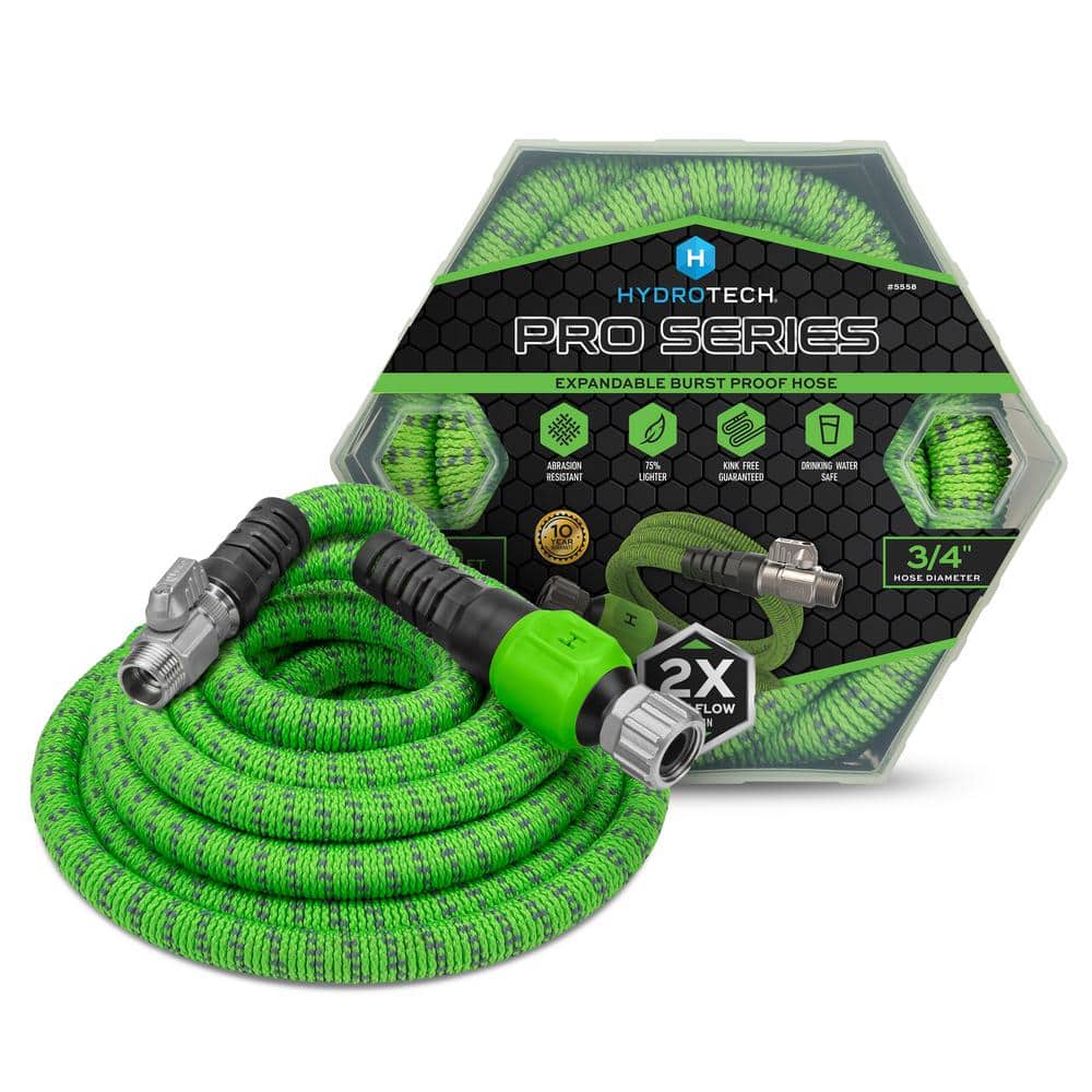 Hydrotech Pro Series 3/4 in. Dia x 50 ft. Heavy Duty Garden Water Hose ...