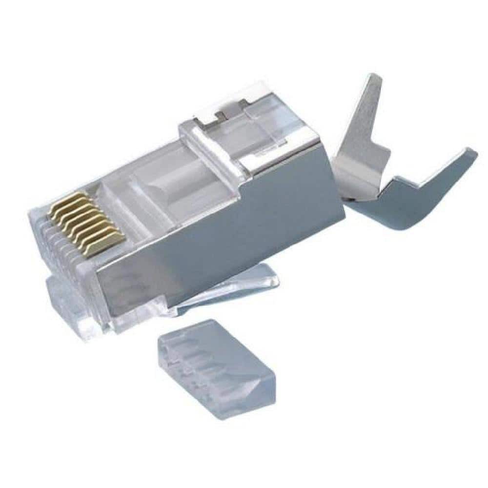 TRIPLETT CAT7 RJ45 Shielded Connector, 100PK CAT7-HPPS-HP - The Home Depot