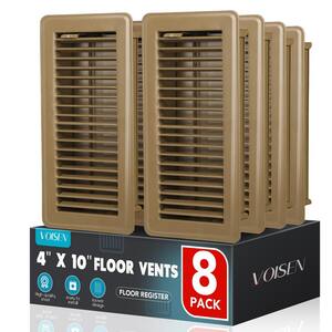Angel Sar 8 Packs 4 in. x 10 in. Glod Steel Manual Heavy Duty Walkable ...