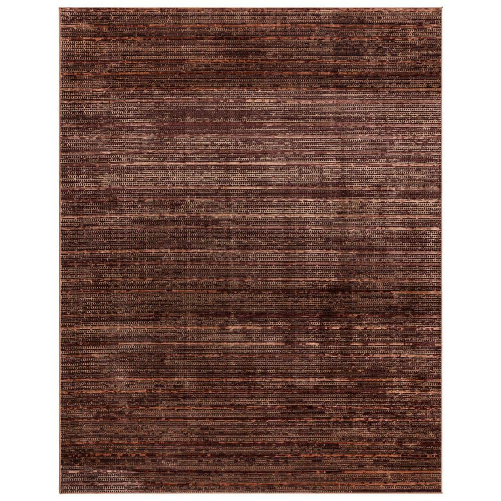 Gertmenian Missha Dario Dark Brown 8 ft. x 10 ft. Striped High-Low ...