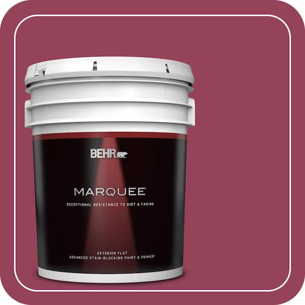 BEHR MARQUEE 5 gal. #110B-7 Raspberry Pudding Flat Exterior Paint ...