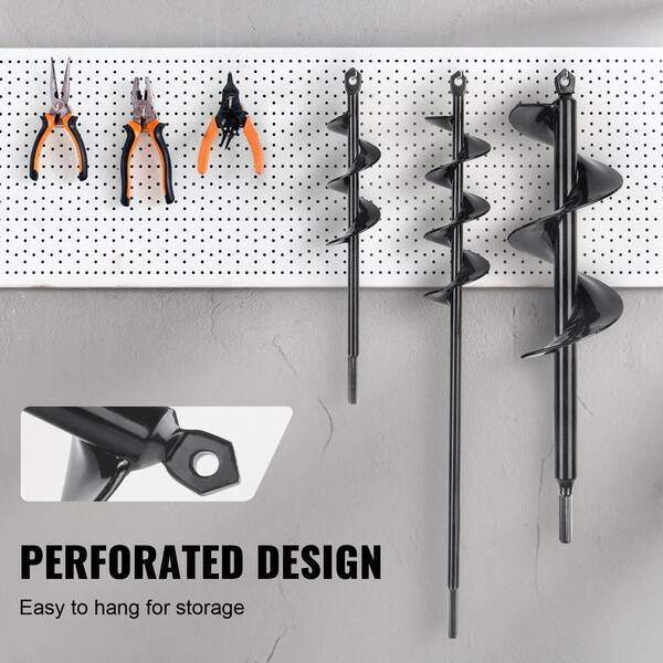 VEVOR Auger Drill Bits for Planting Set of 3 Garden Auger Drill Bit Spiral Drill Bit for Post Hole Digger Bulbs LXZTHS16IN2IXW2DIV0 The Home Depot