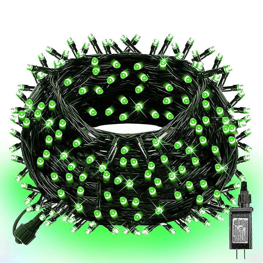 Angel Sar 100 ft. 300 LED Connectable Christmas String Lights with 8 ...
