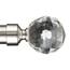 Art Decor Gemstone 4 ft. Non-Telescoping Single Curtain Rod in Chrome ...