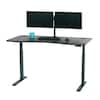 Motionwise 60 in. Rectangular Gray Standing Desk with Adjustable Height ...