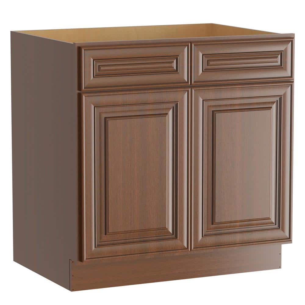 HOMEIBRO 36 in. W. x 24 in. D x 34.5 in. H in Cameo Scotch Plywood ...