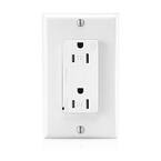 HomeSelects 15 Amp 125-Volt Tamper Resistant Combination Duplex ...