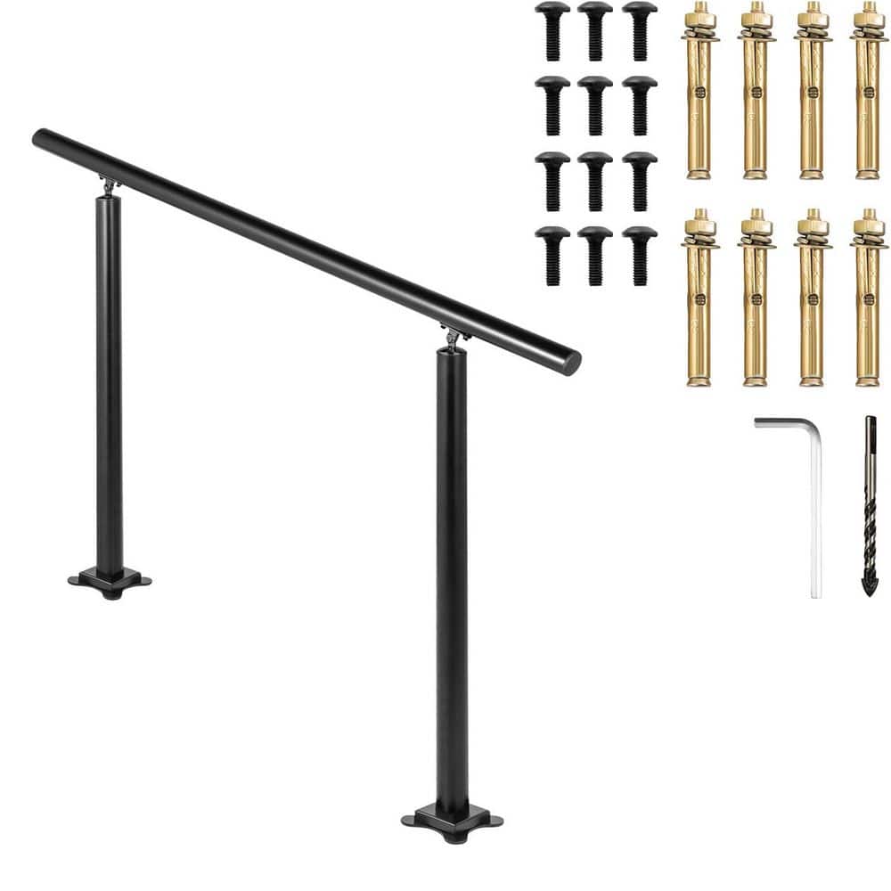 Afoxsos 3 FT Adjustable Angle Aluminum Outdoor Stair Hand Railing Kit ...