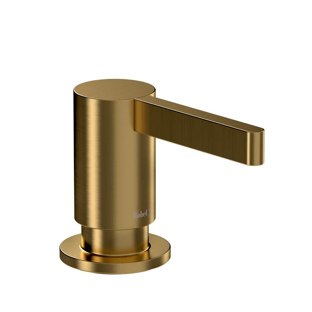 RIOBEL Recessed Soap Dispenser in Brushed Gold SD7BG - The Home Depot