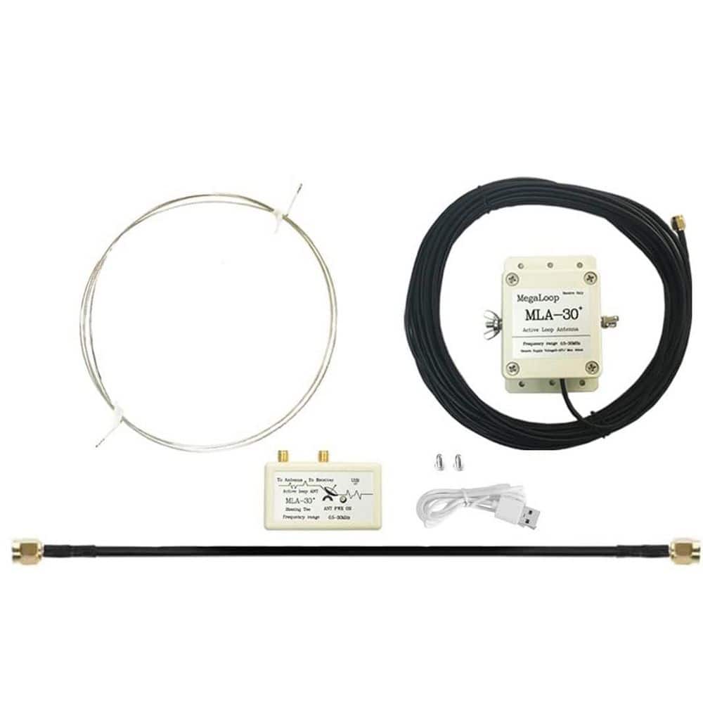 EKIEUDL Upgraded Active Loop Antenna 0.5MHz-30MHz BNC SMA AM Receiving ...