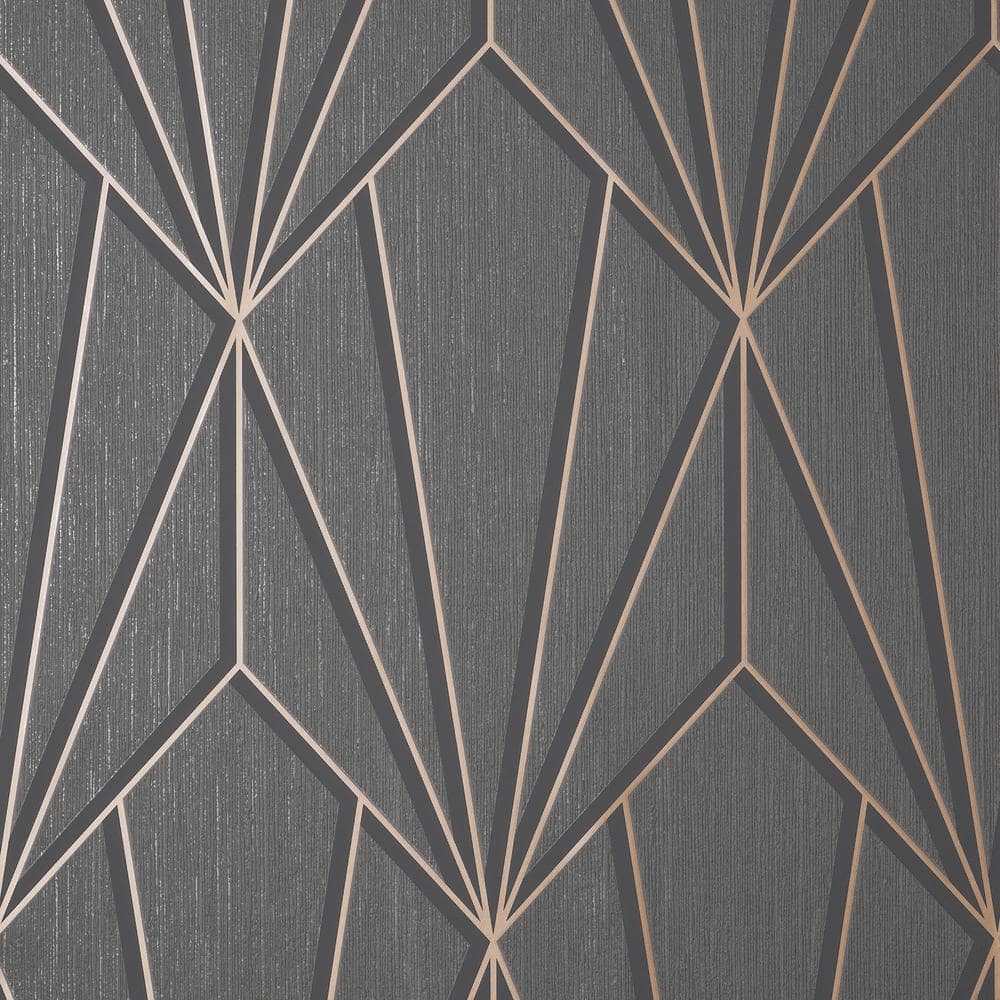 Fine Decor Silas Grey Geo Matte Non-Pasted Strippable Wallpaper Sample ...