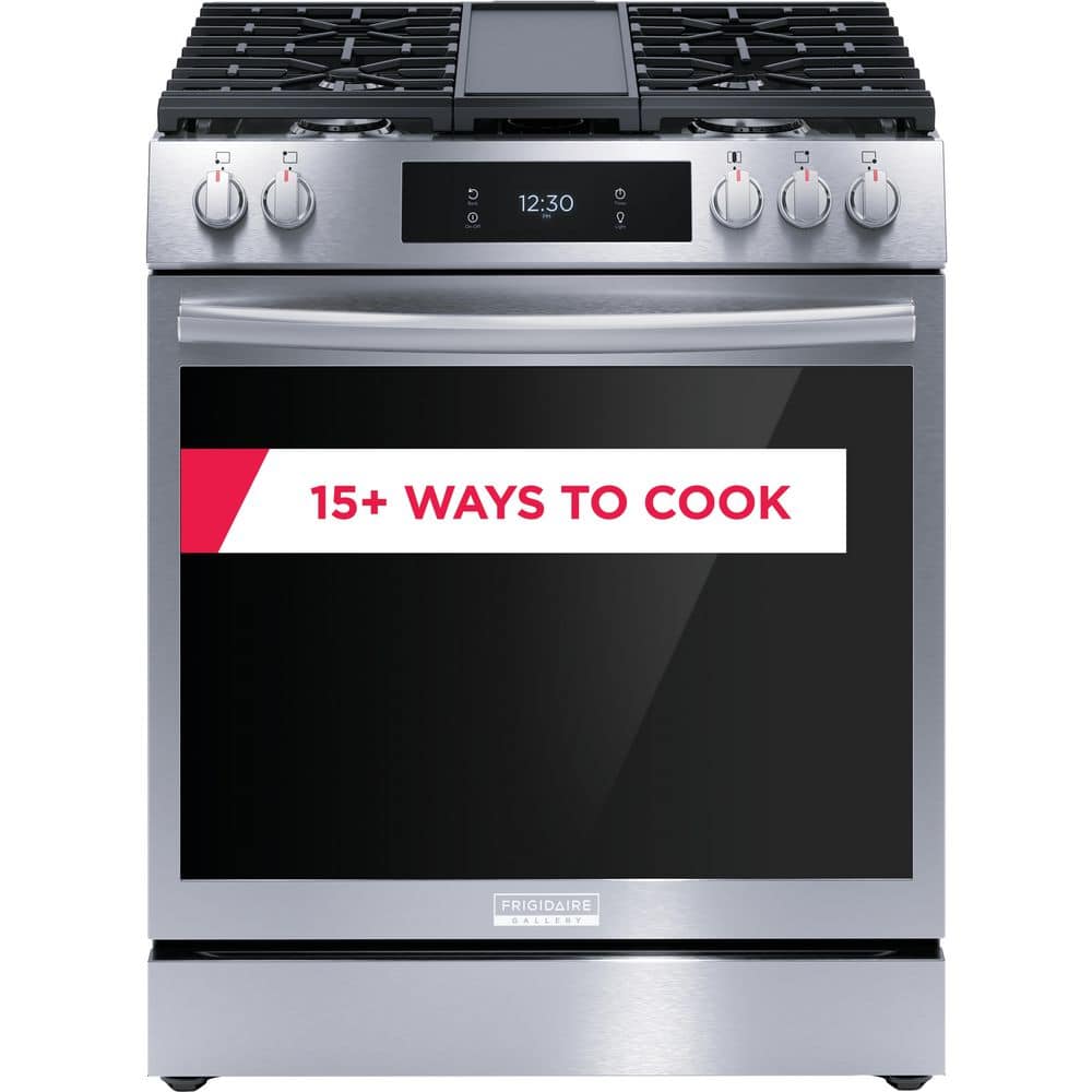 Frigidaire Gallery 30 in. 6 cu. ft. 5 Burner Slide-In Gas Range with ...
