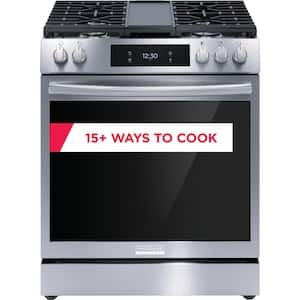 Samsung Bespoke 30 in. 5-Burner Smart Slide-In Gas Range in Stainless ...