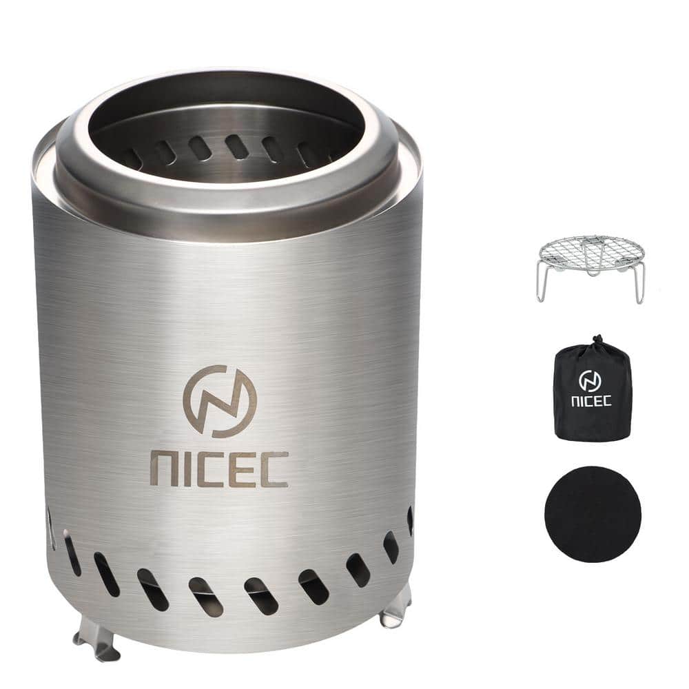Fire Pits, 7.1 in. Smokeless Fire Pits, Stainless Steel Portable Fire ...