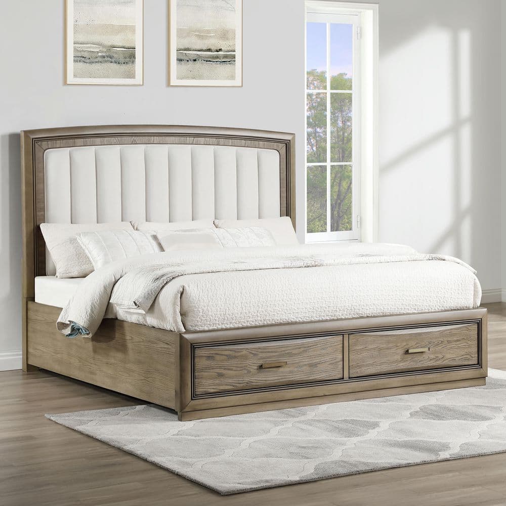 Steve Silver Sonoma Cocoa Gray Wood Queen Storage Bed SON900-QBED - The ...