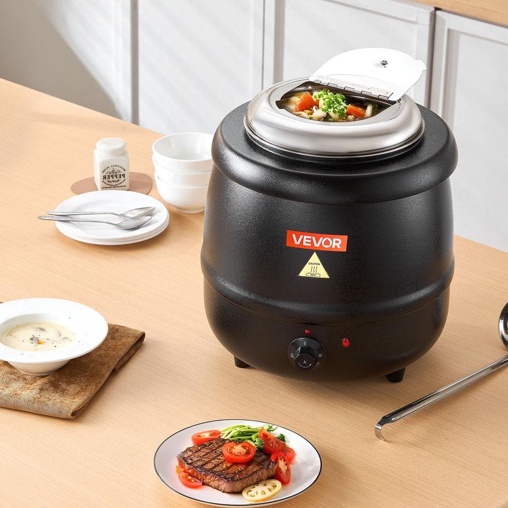 VEVOR Electric Soup Warmer, 10qt. Commercial Soup Kettle with 304 ...