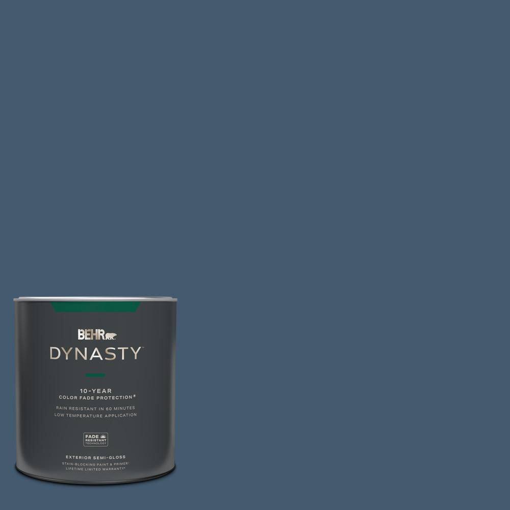 BEHR DYNASTY 1 qt. #S500-7 Infinite Deep Sea Semi-Gloss Exterior Stain ...