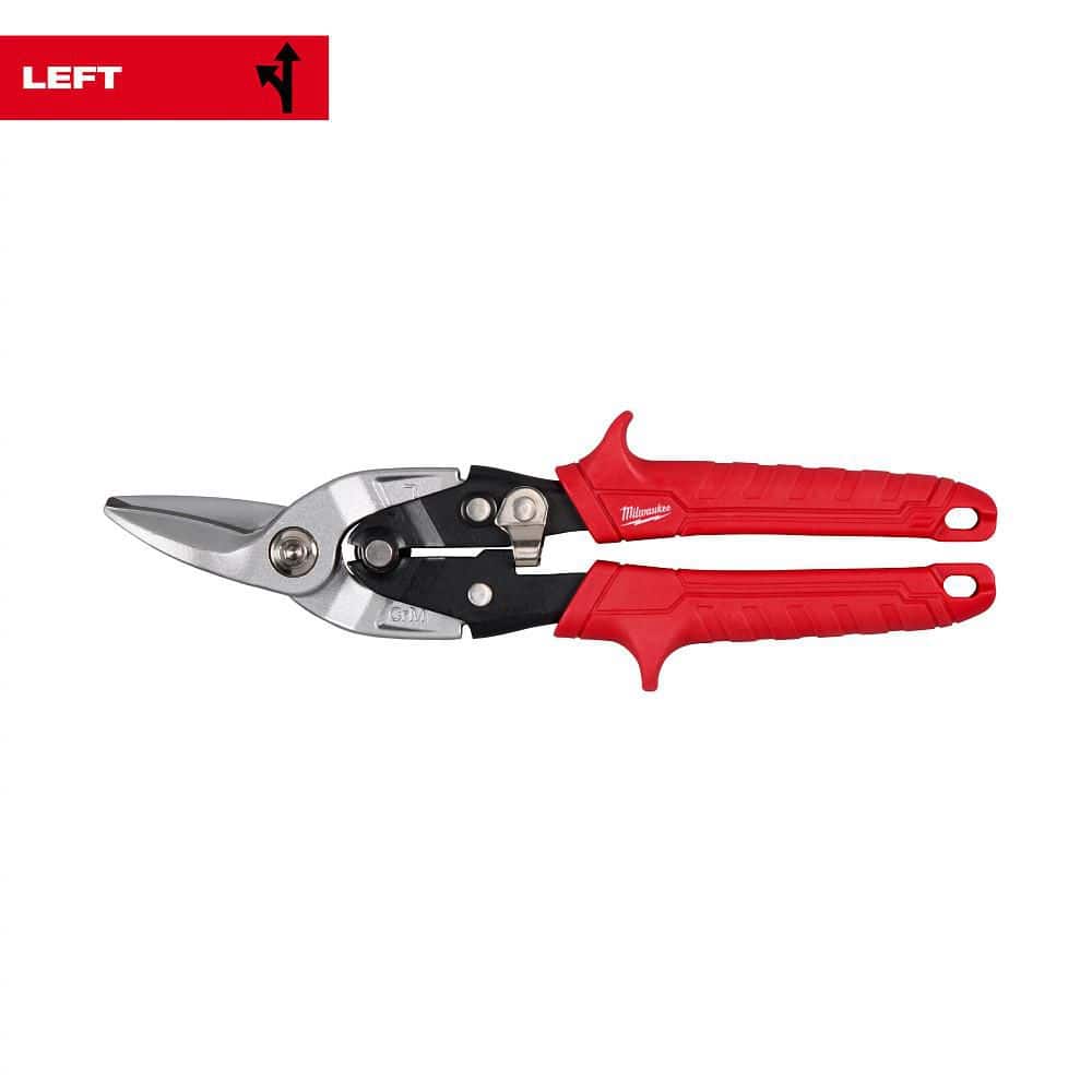 Milwaukee 10 in. Left-Cut Aviation Snips 48-22-4540 - The Home Depot
