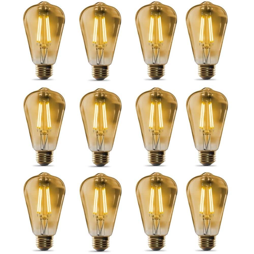 Feit Electric 60-Watt Equivalent ST19 Straight Filament Dusk to Dawn ...