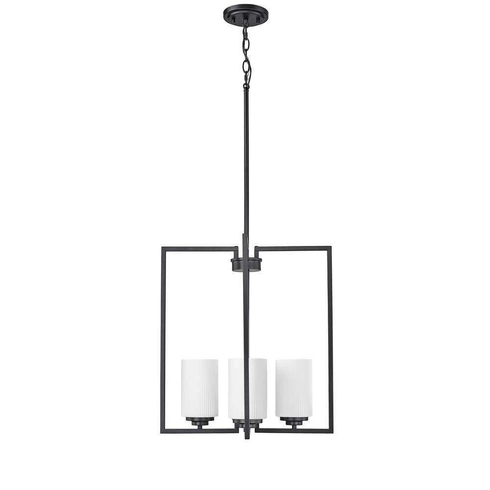 Millennium Lighting Luxx 240-Watt 4-Light Matte Black Pendant-Light ...