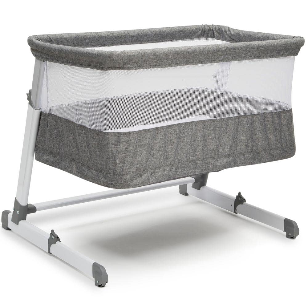 Delta Children Simmons Kids Grey Tweed Room2Grow Newborn Bassinet to ...