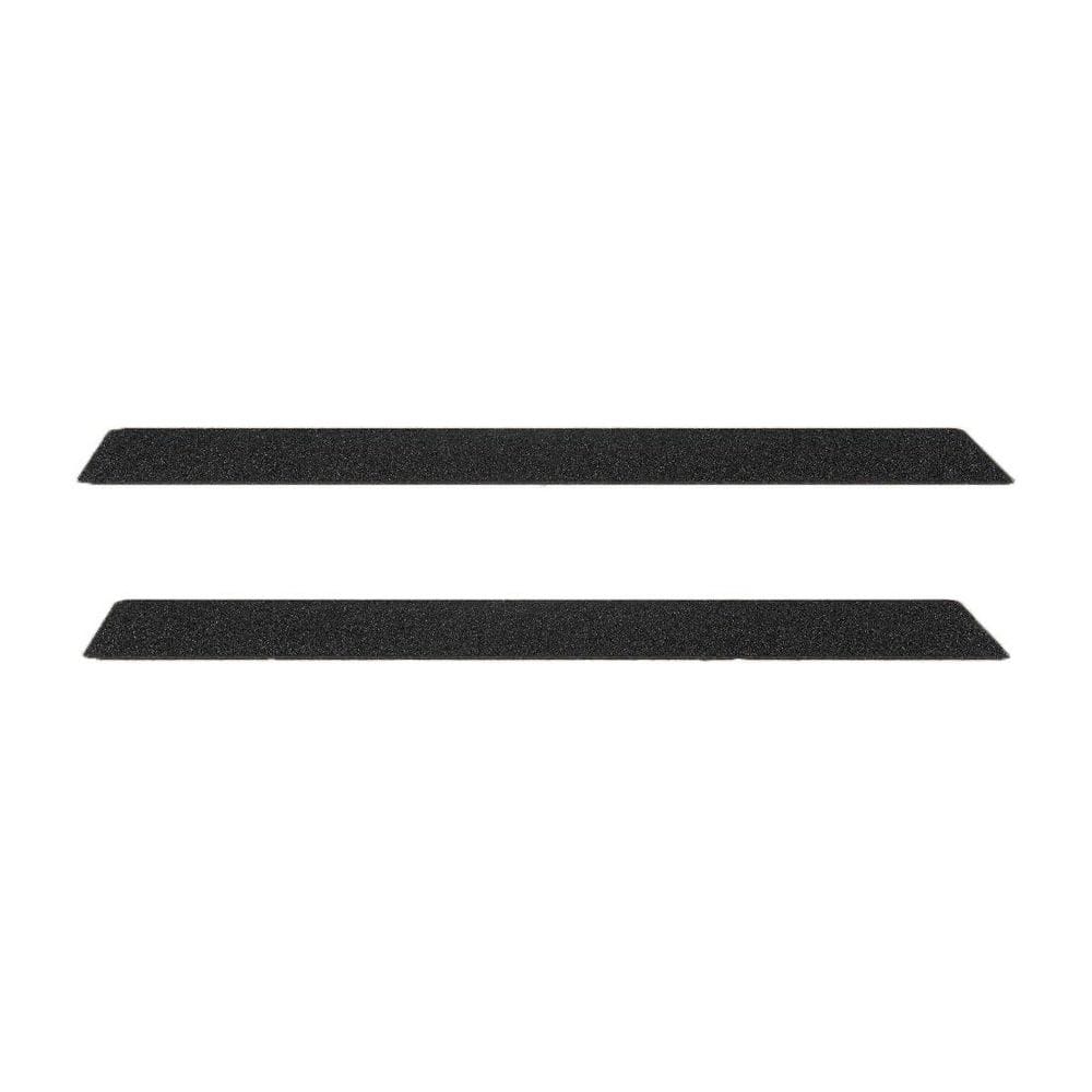 Black 6 in. x 24 in. Aluminum Oxide Stair Tread Cover Set of 5 Non-Slip ...