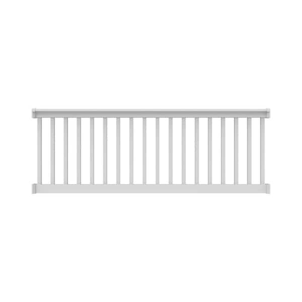 RDI Finyl Line 8 ft. x 36 in. H White T-Top Level Vinyl Rail Kit with ...