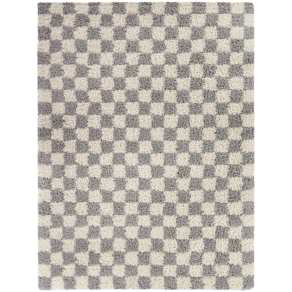 Balta US Mackie Grey 7 ft. 10 in. x 10 ft. Checkered Area Rug 51509670. ...