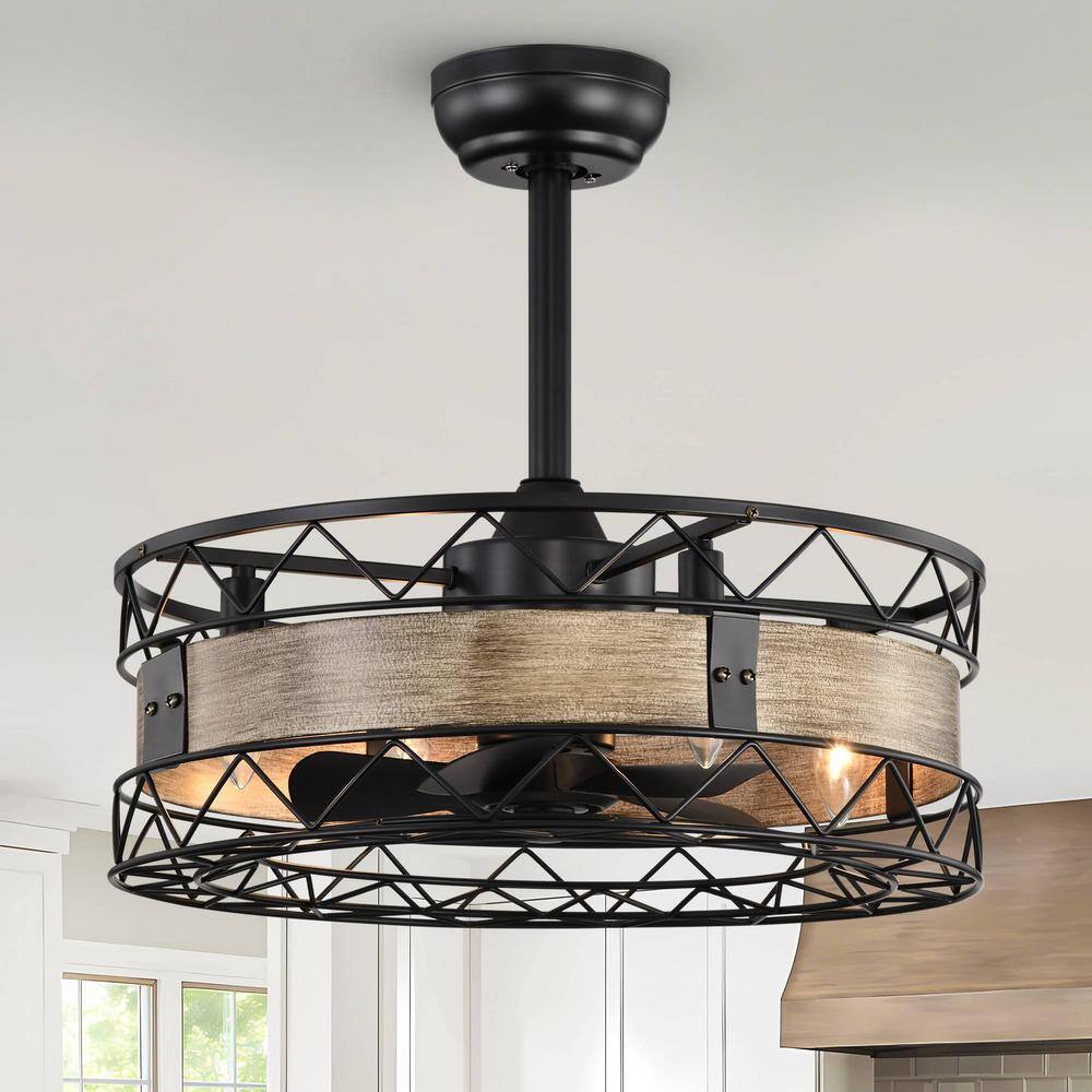 Oaks Aura Ottavia 20.5 in. Indoor Black 3-Speed Modern Industrial ...